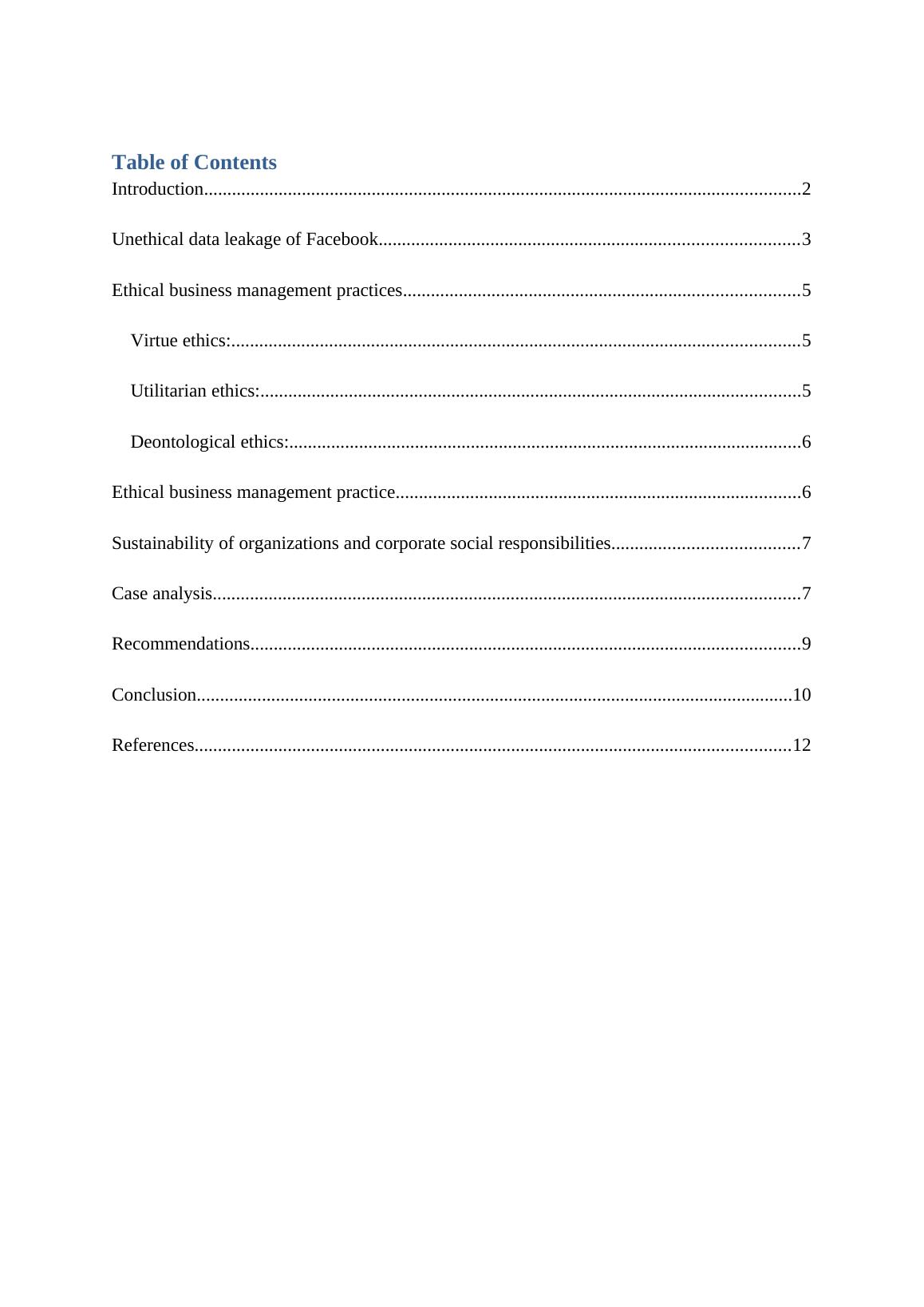Unethical Data Leakage of Facebook: A Case Analysis on Business Ethics ...
