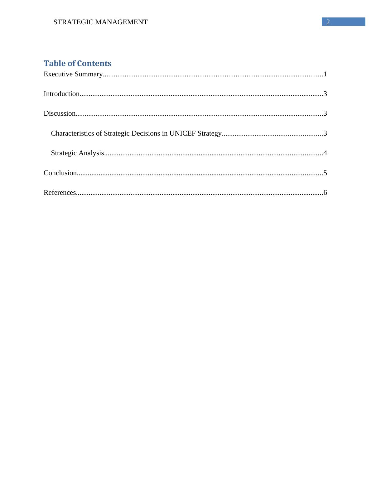 UNICEF Strategic Plan 2018-2021: Characteristics and Analysis