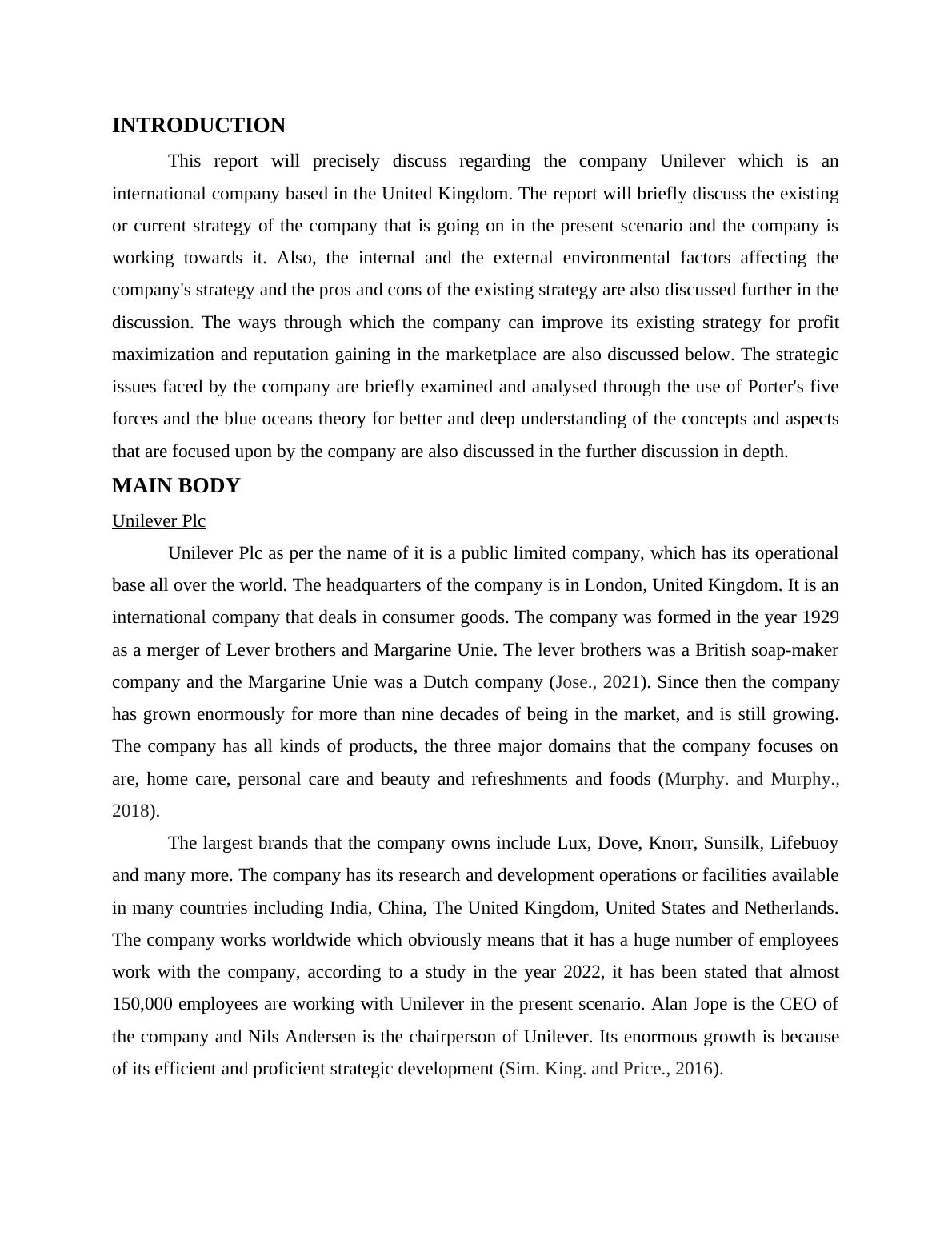 Unilever's Global Strategic Management: Pros, Cons, and Improvements