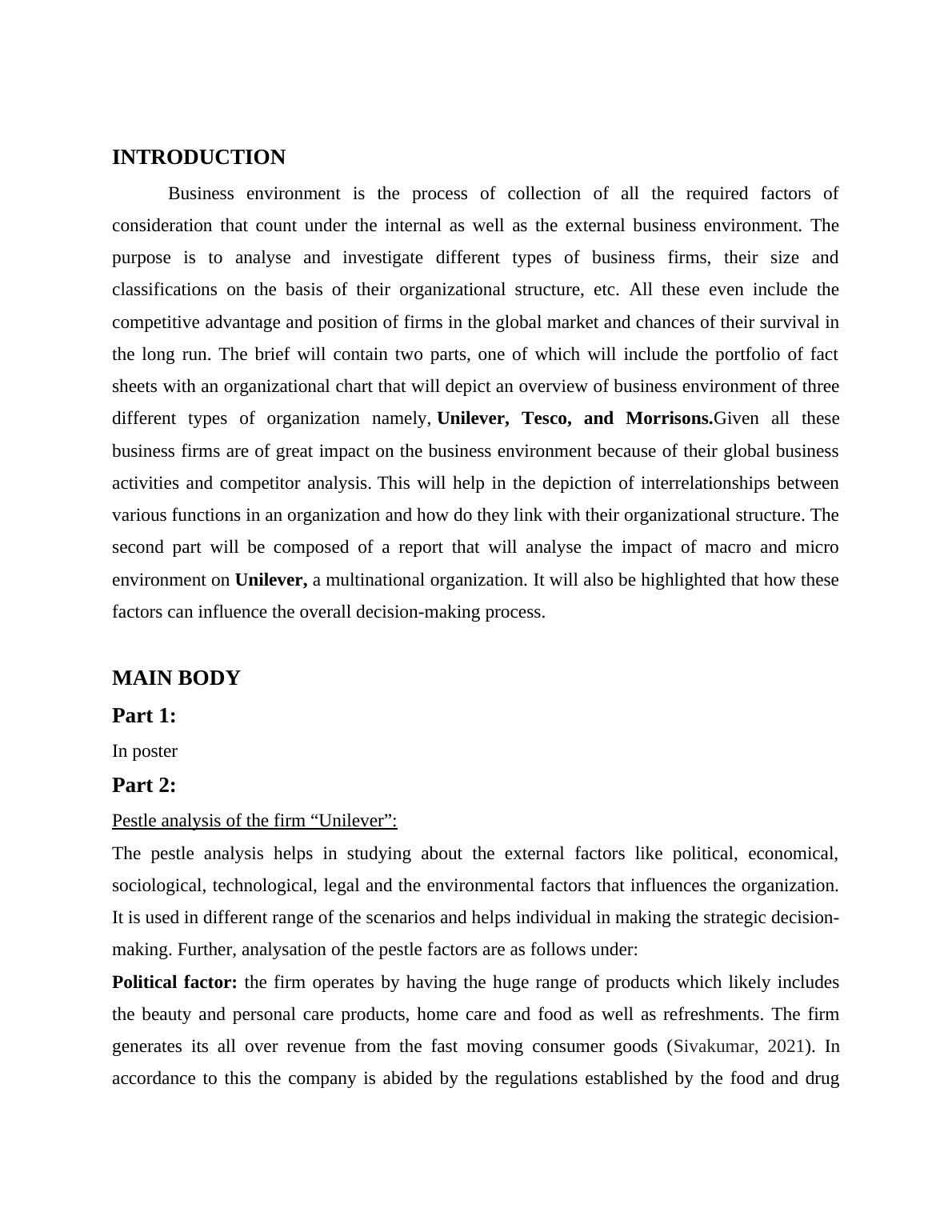 Unilever Pestle and Swot Analysis | Desklib