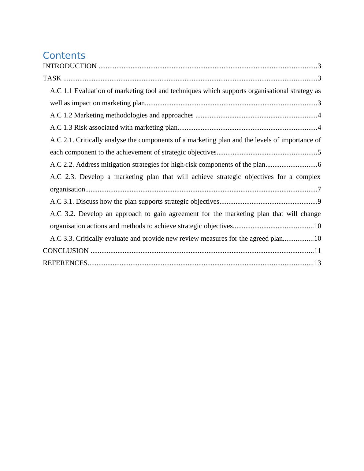 Tesco Marketing Plan: Strategic Objectives, Review