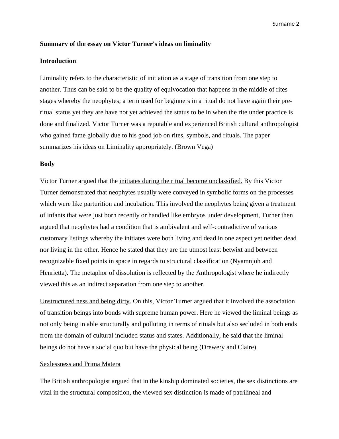 APY3703: Analyzing Victor Turner's Liminality Ideas