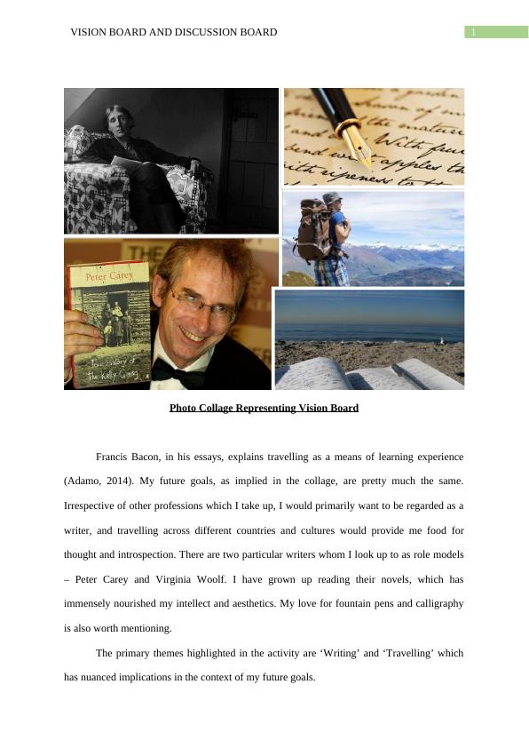 Vision Board: Future Aspirations and Career Planning