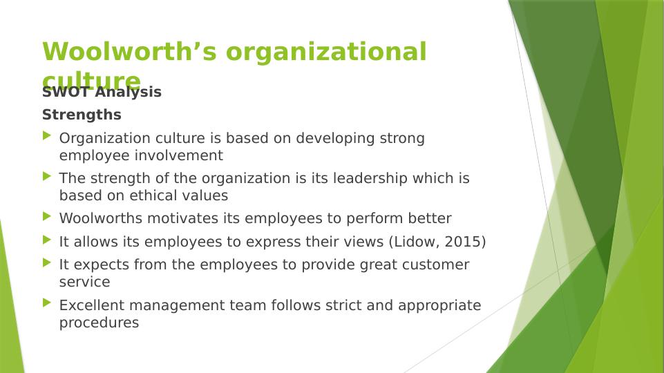 Leadership and Customer Service Strategy in Woolworths Limited